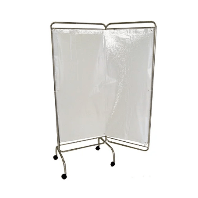 BIOMBO DUPLO EM AÇO INOX FACES EM PLÁSTICO